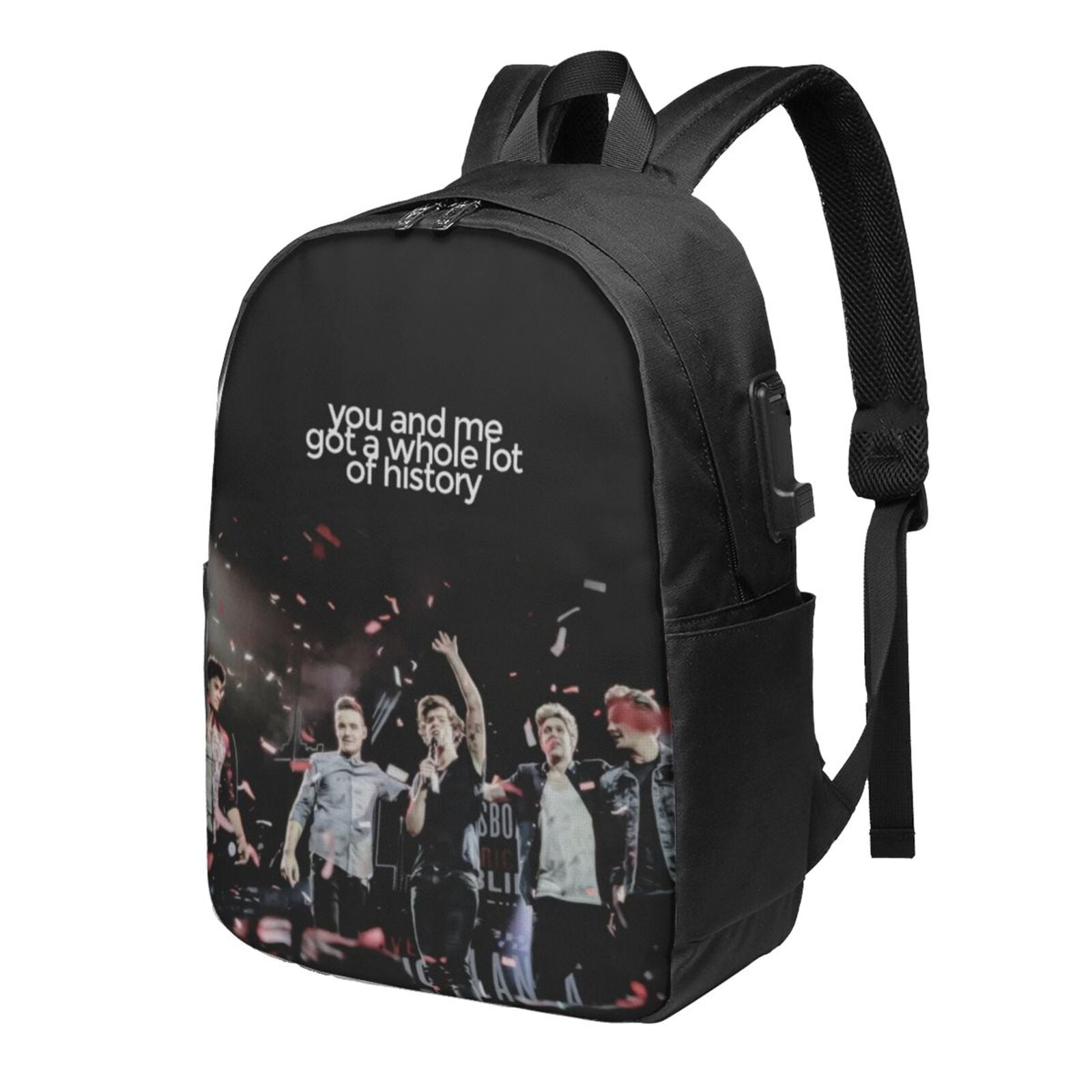 One Direction Backpack with USB Charging Port Daypack Laptop Backpack ...
