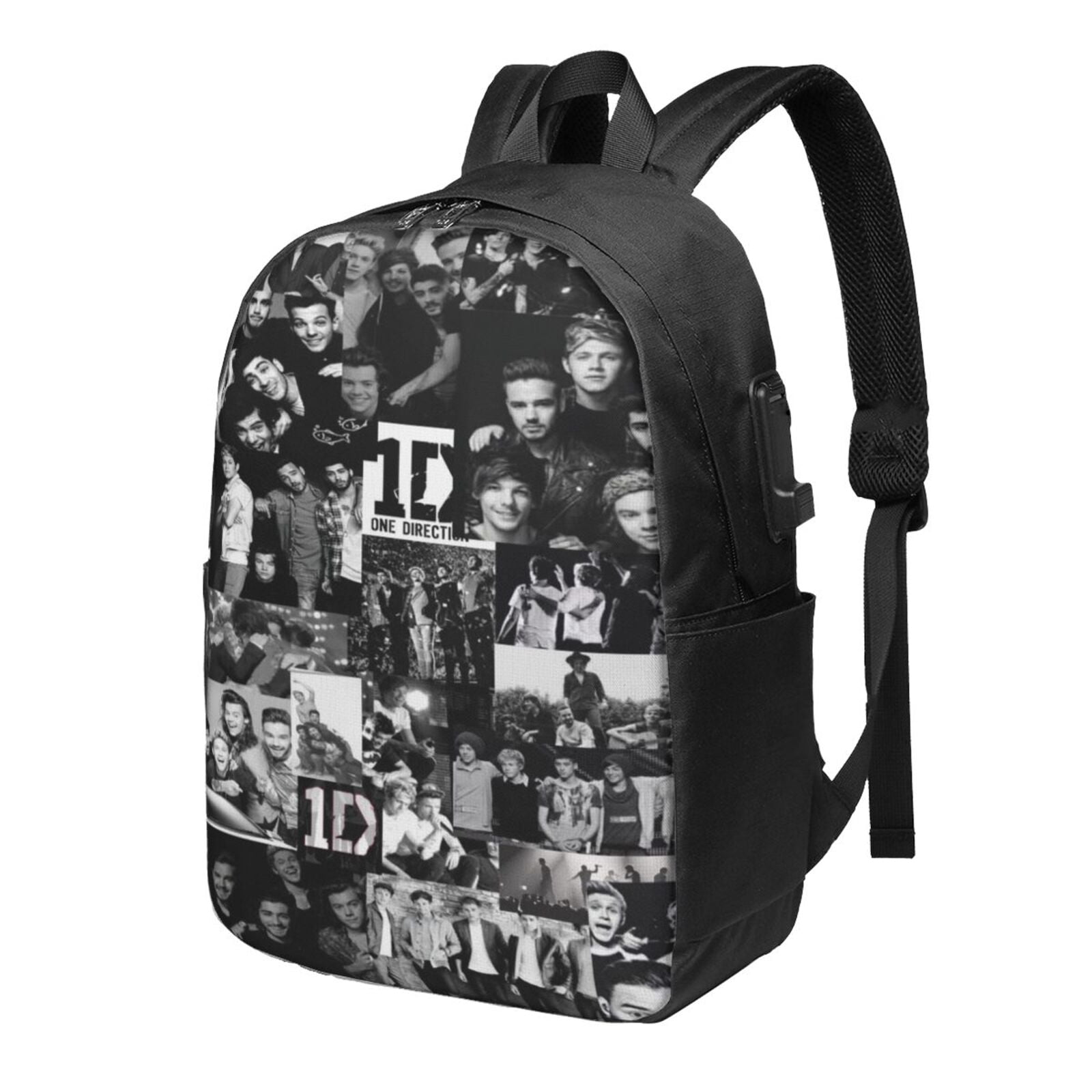 One Direction Backpack with USB Charging Port Daypack Laptop Backpack ...