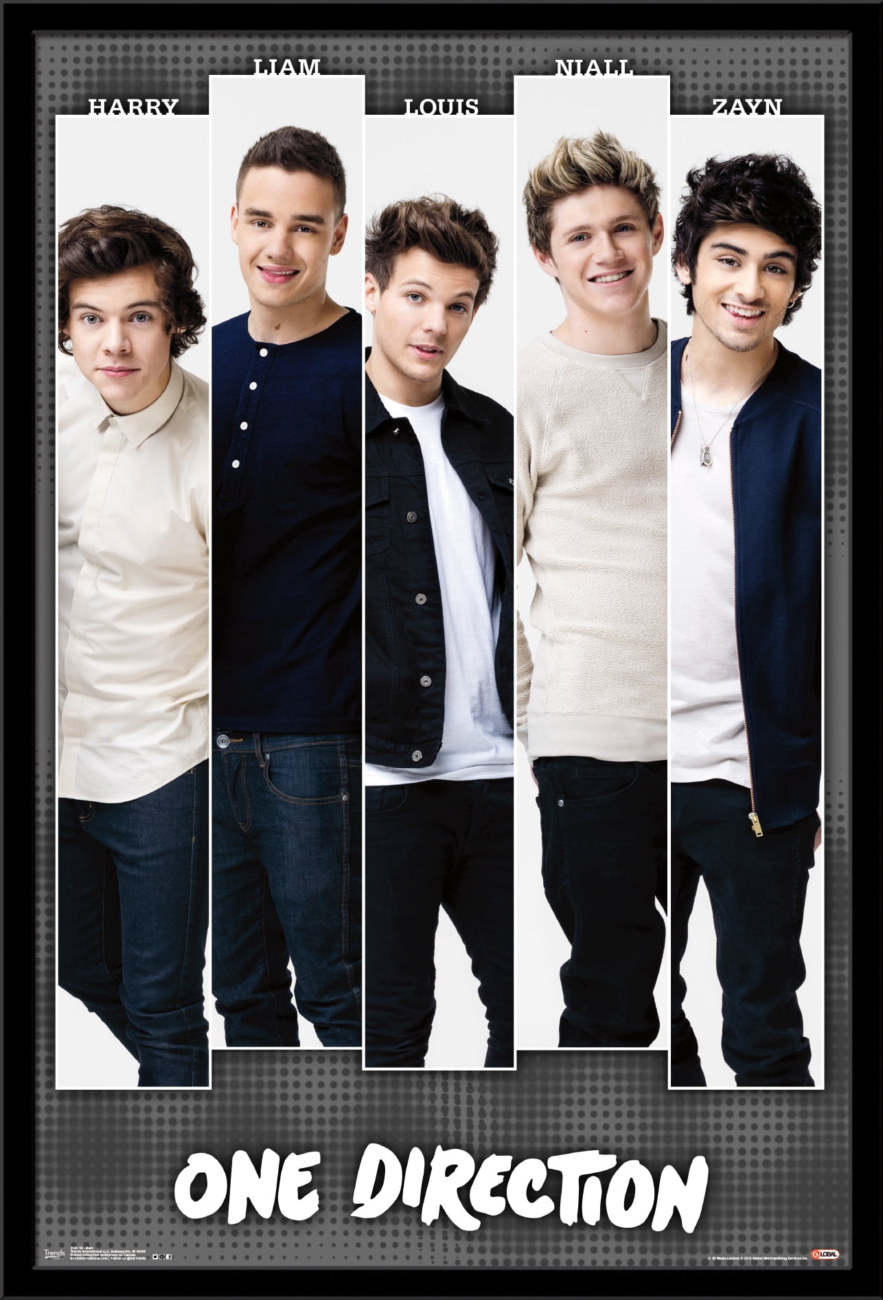 One Direction - Bars Wall Poster, 22.375" x 34", Framed - Walmart.com