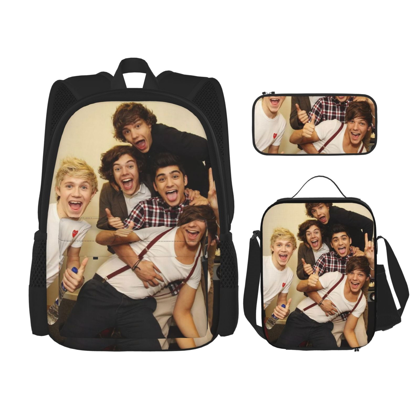 One Direction Bookbag Backpack With Lunch Box and Pencil Case 3 Piece ...