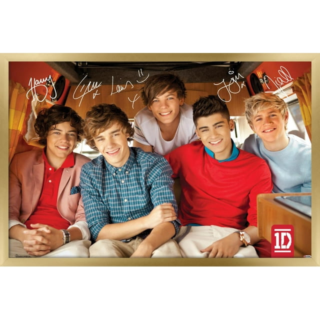 One Direction - Bus Wall Poster, 22.375" x 34", Framed - Walmart.com