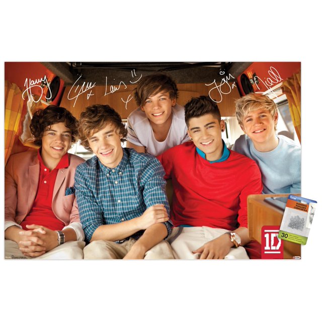One Direction - Bus Wall Poster with Push Pins, 22.375" x 34" - Walmart.com