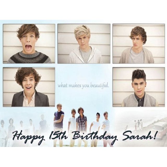 One Direction Cake Edible Icing Image Frosting Sheet Cake Topper 10" by ...