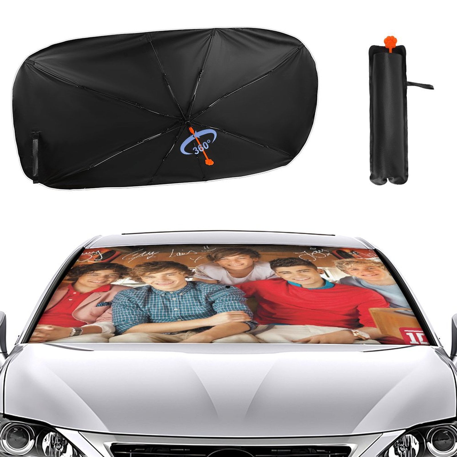 One Direction Car Windshield Sun Shade Umbrella, UV Protection & Heat ...