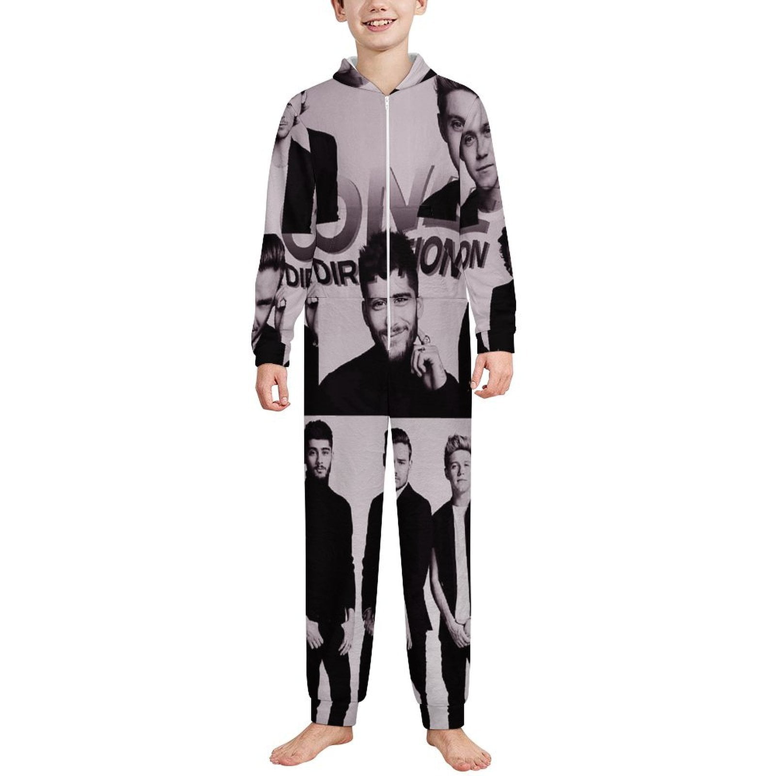 One Direction Kids Hooded Jumpsuit Union Suit Onesie One Piece Blanket ...