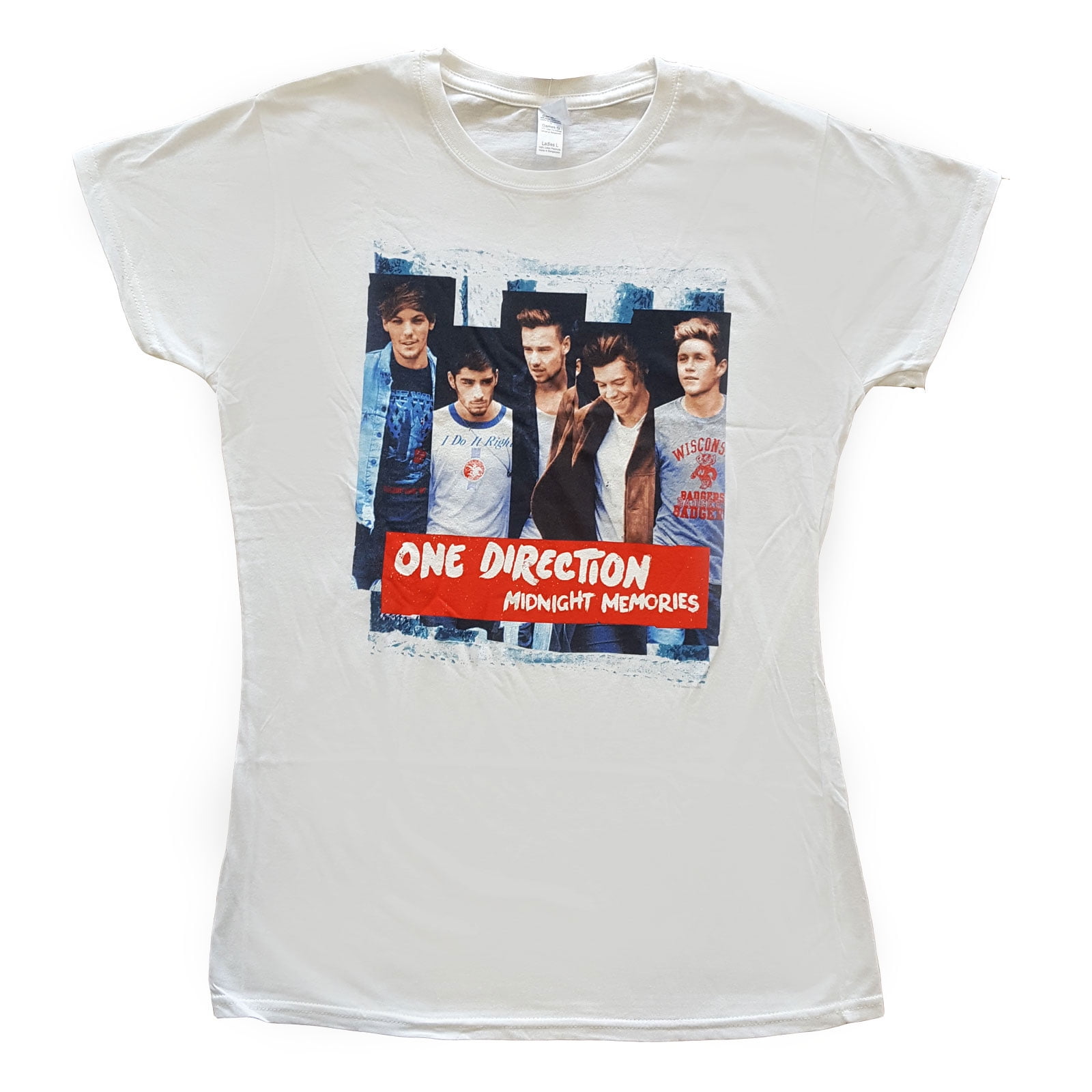 One Direction Ladies T-Shirt: Midnight Memories Strips (Skinny Fit ...
