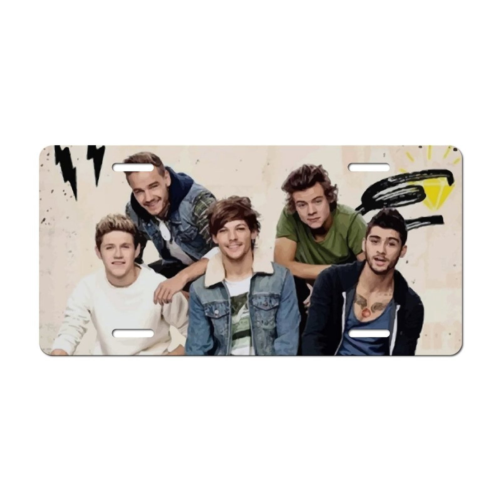 One Direction License Plate Cover Aluminum For Various Car Truck Models ...