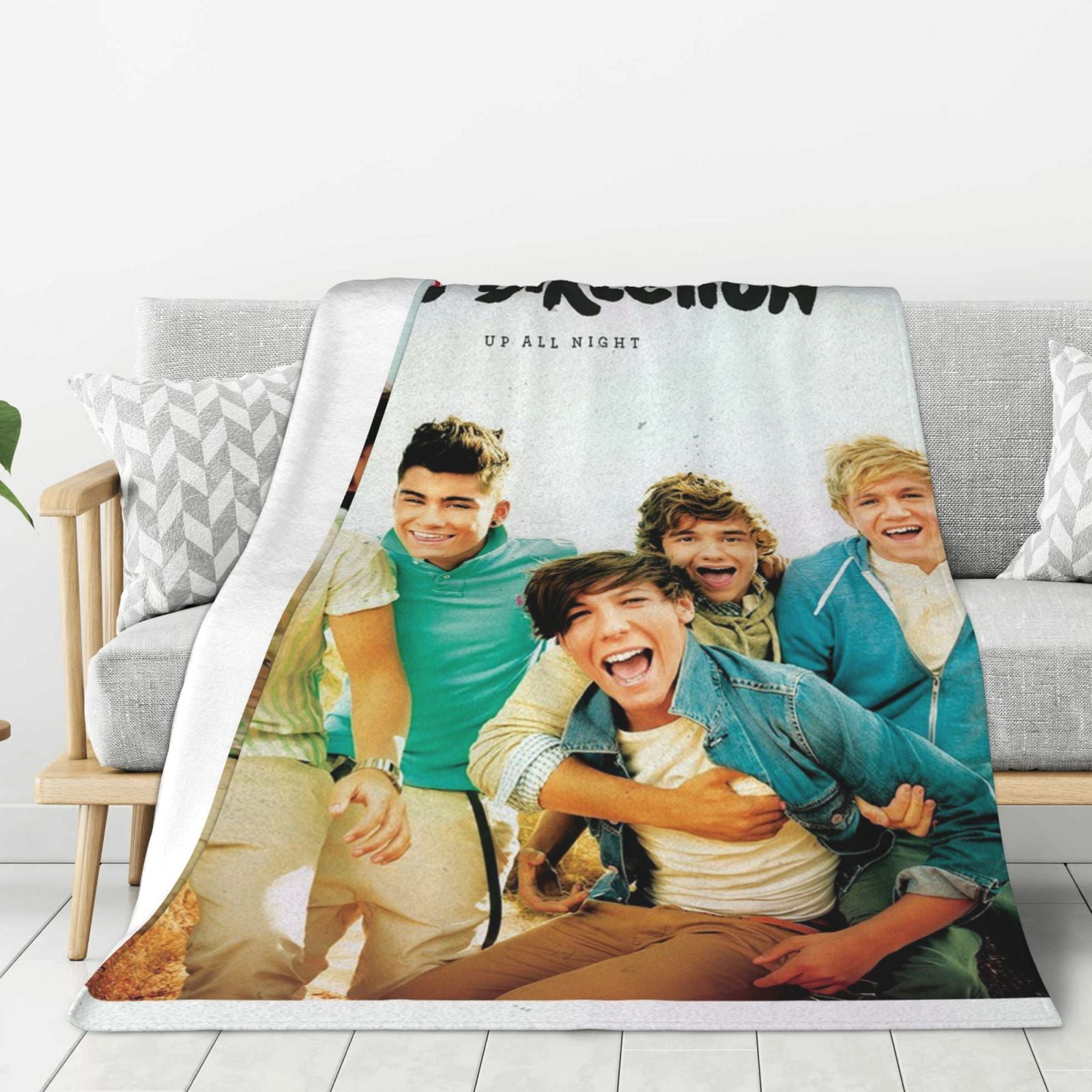 One Direction Music Blanket Cozy Soft Fleece Flannel Bed Blanket All ...