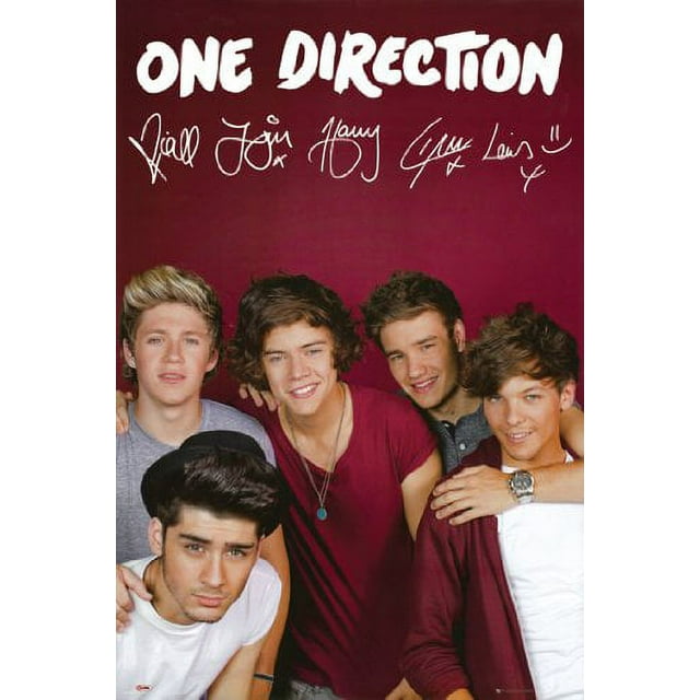One Direction Poster Amazing Group Shot - Burgundy BBG New 24x36 ...