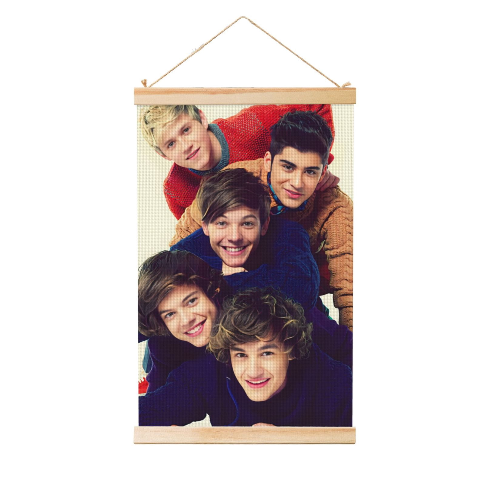 One Direction Posters For Room Wall Art Wooden Shaft Hanging Banner ...
