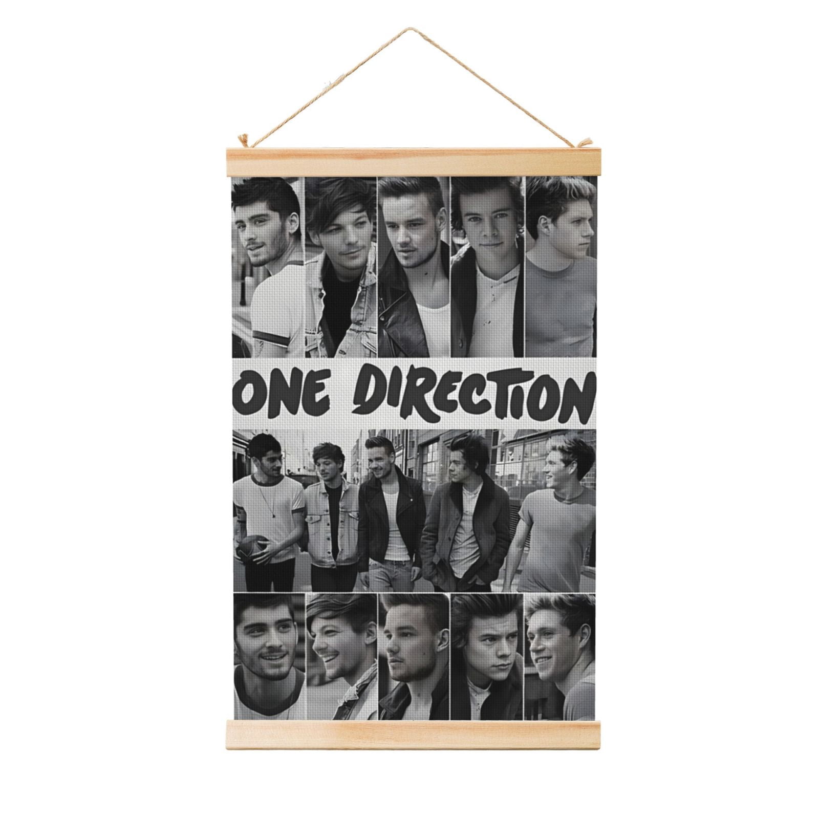 One Direction Posters For Room Wall Art Wooden Shaft Hanging Banner ...