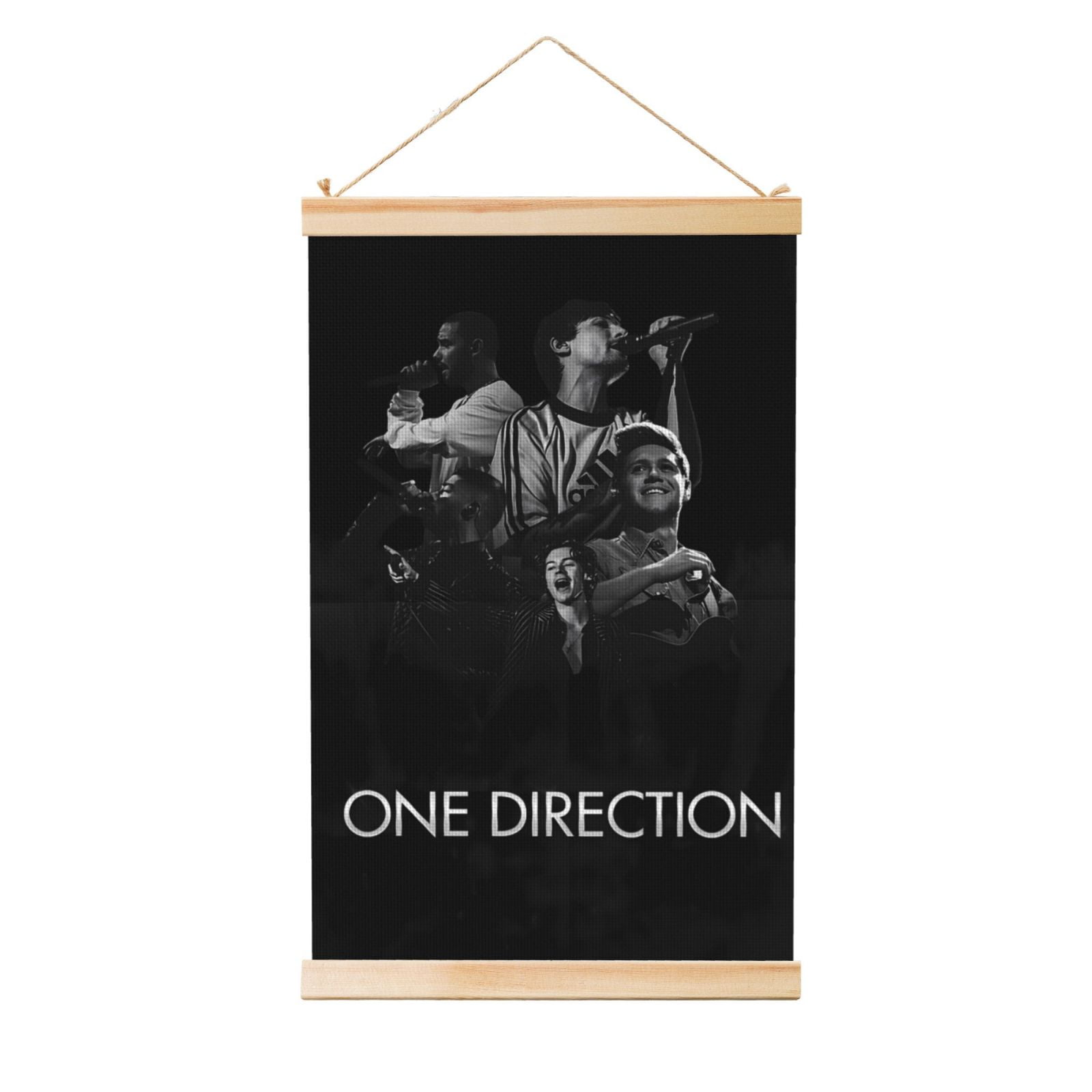 One Direction Posters For Room Wall Art Wooden Shaft Hanging Banner ...