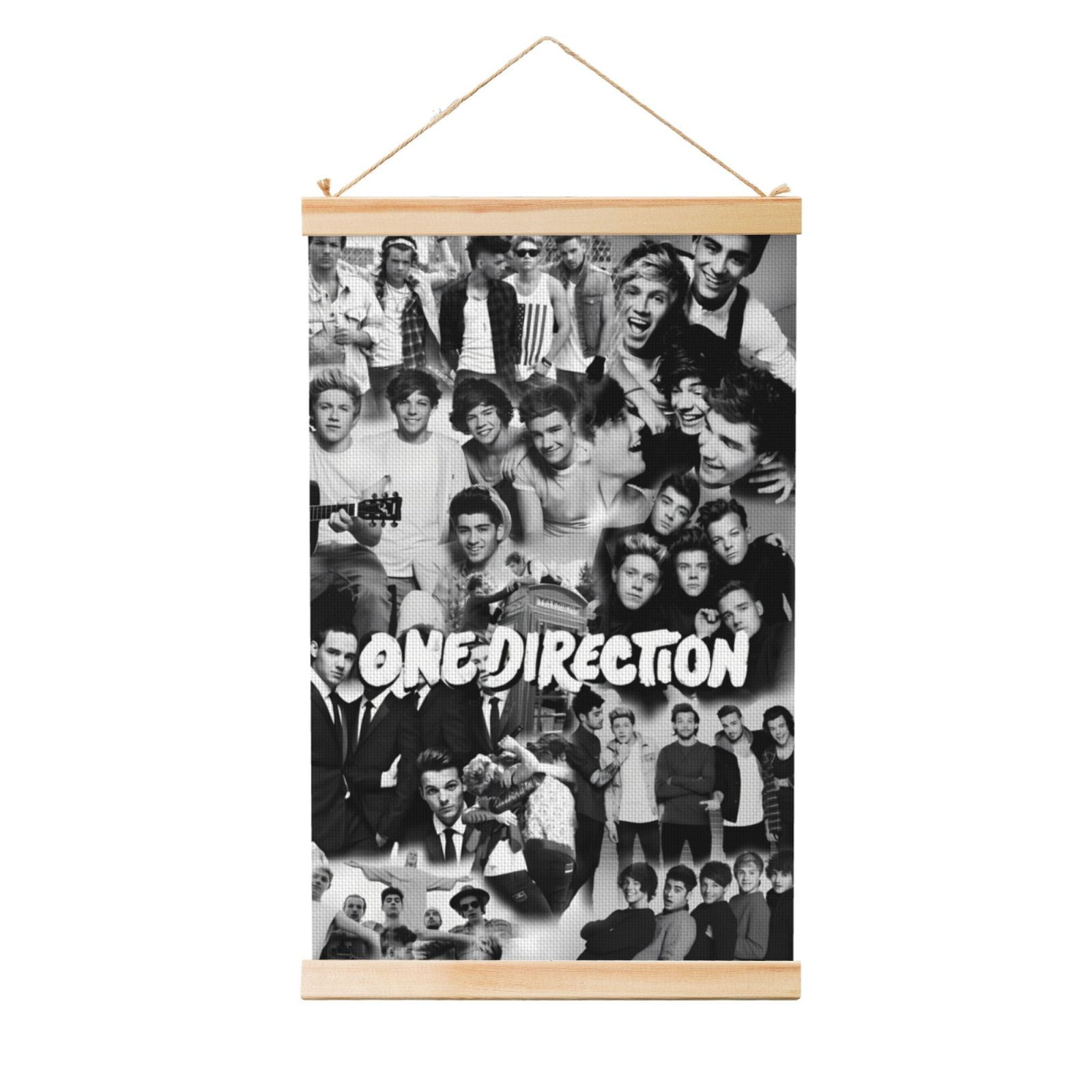 One Direction Posters For Room Wall Art Wooden Shaft Hanging Banner ...