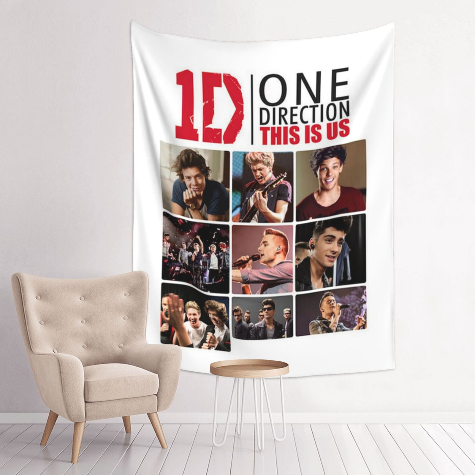 One Direction Wall Tapestry Cartoon Poster for Bedroom Aesthetics Funny ...