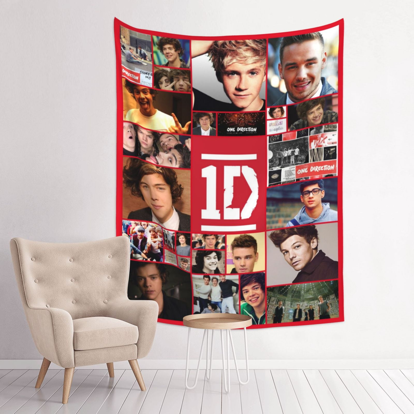 One Direction Wall Tapestry Cartoon Poster for Bedroom Aesthetics Funny ...