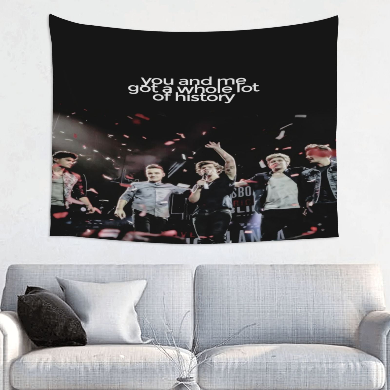 One Direction Wall Tapestry Cartoon Poster for Bedroom Aesthetics Funny ...