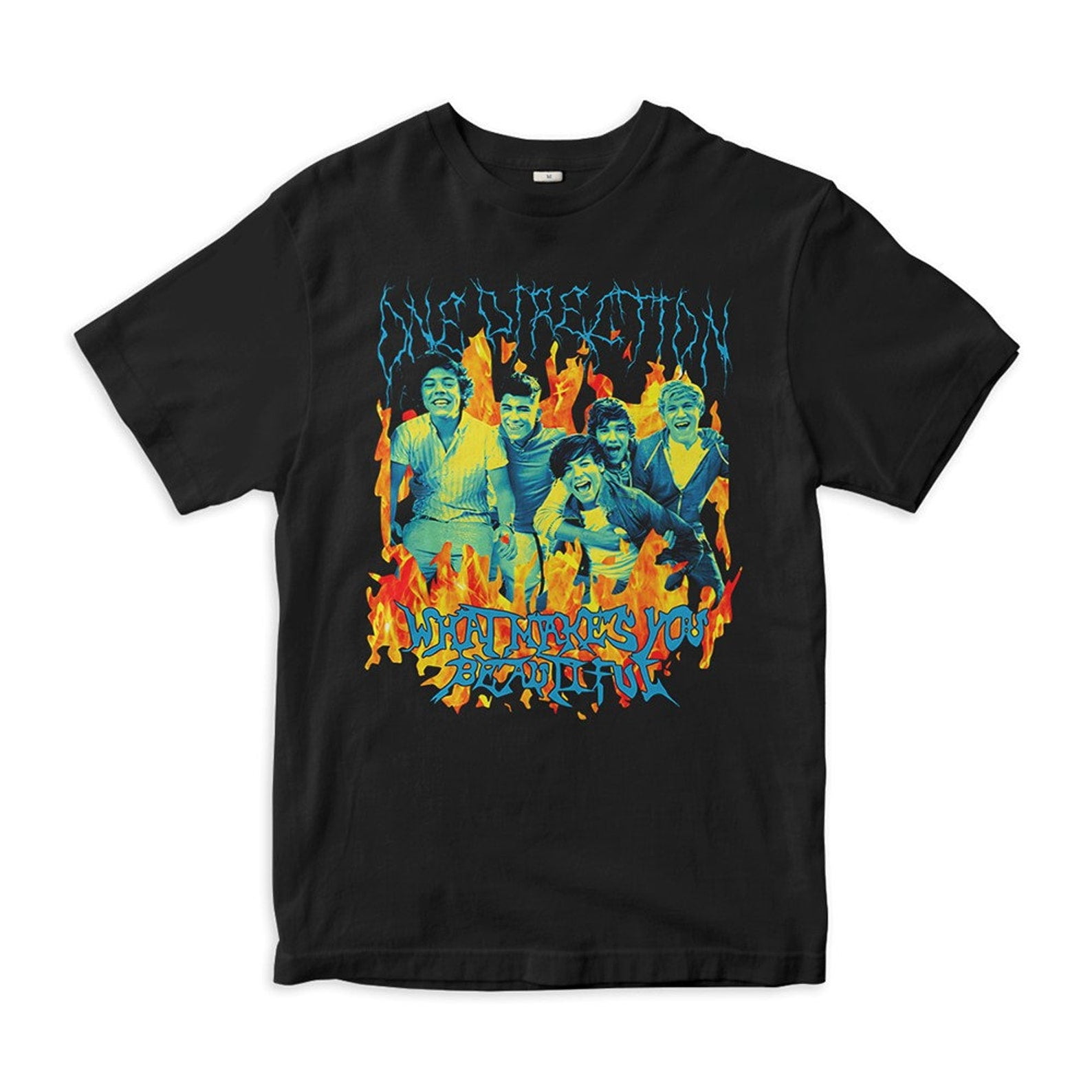 One Direction What Makes You Beautiful Funny Metal T-Shirt, Men's Women ...