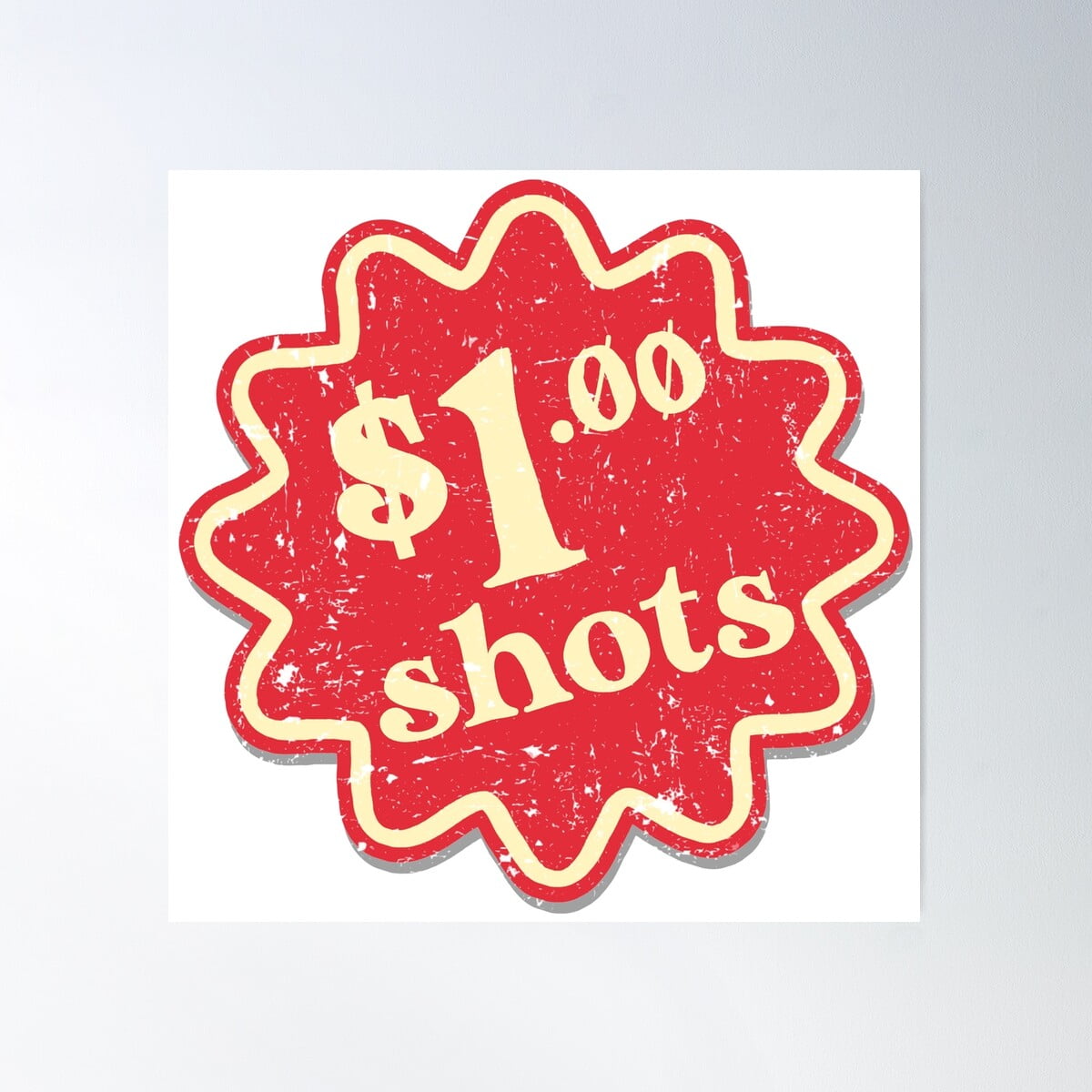 One Dollar Shots Poster Wall Art, Modern Wall Decor For Living Room ...