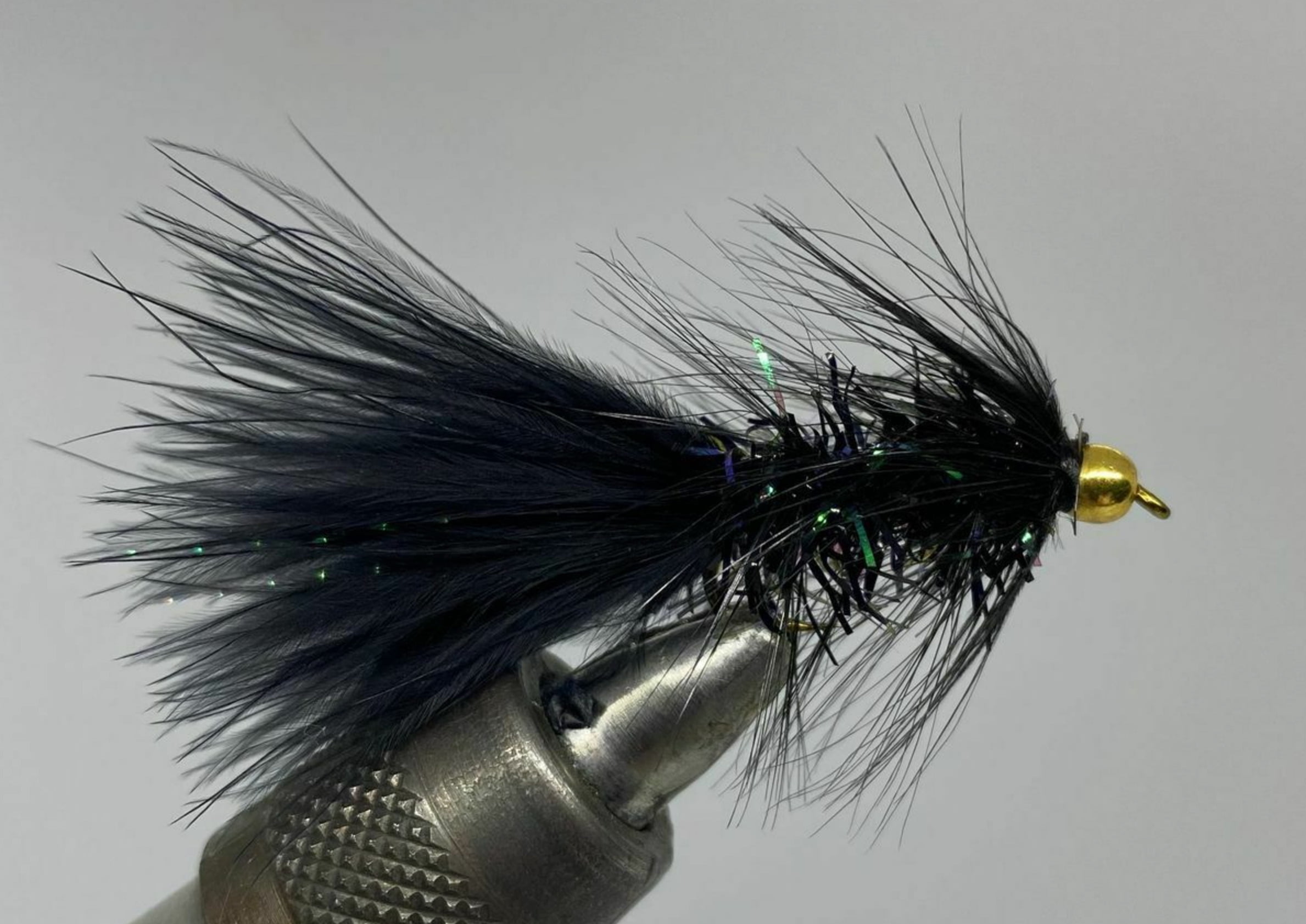 One Dozen (12) - Beadhead Crystal Bugger - Black - Streamer - Walmart.com