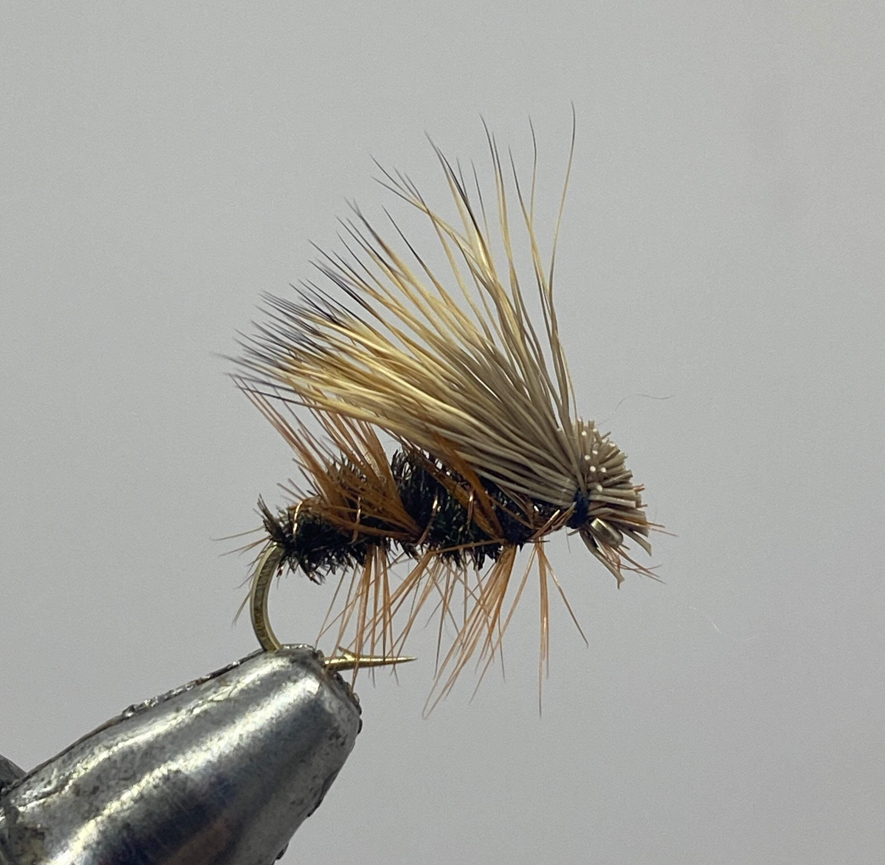 One Dozen (12) - Elk Hair Caddis - Peacock Body - Dry Fly - Walmart.com