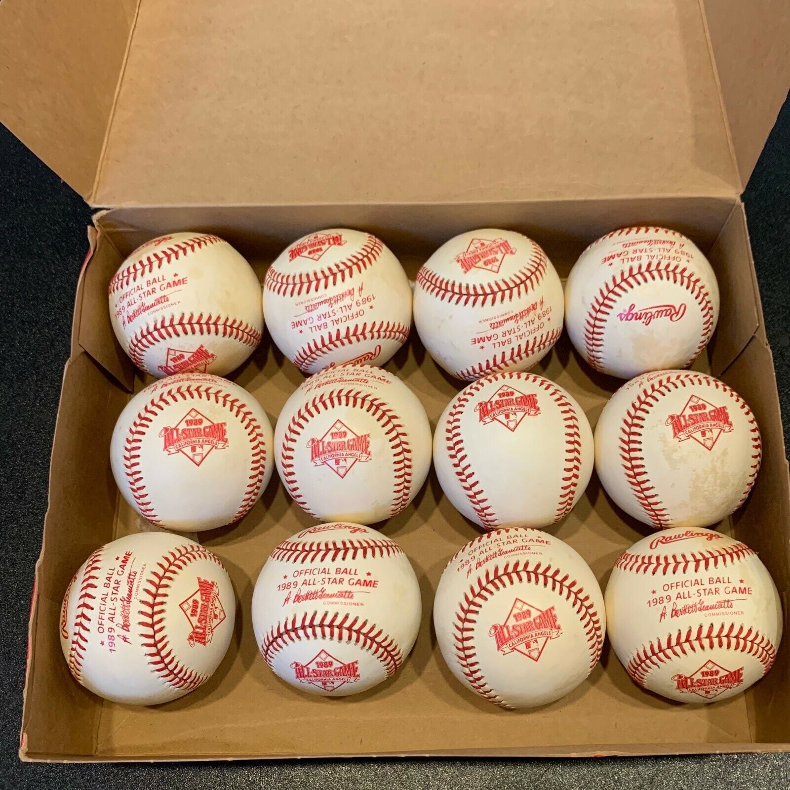 One Dozen Rawlings New Official 1989 All Star Game Baseballs 12 Balls ...
