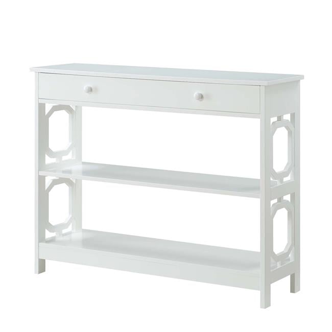 One Drawer Omega Console Table, White - Walmart.com