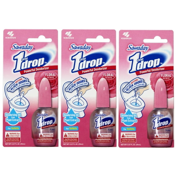 One-Drop Powerful Bathroom Deodorizer for Toilets, Block Odors, Floral ...