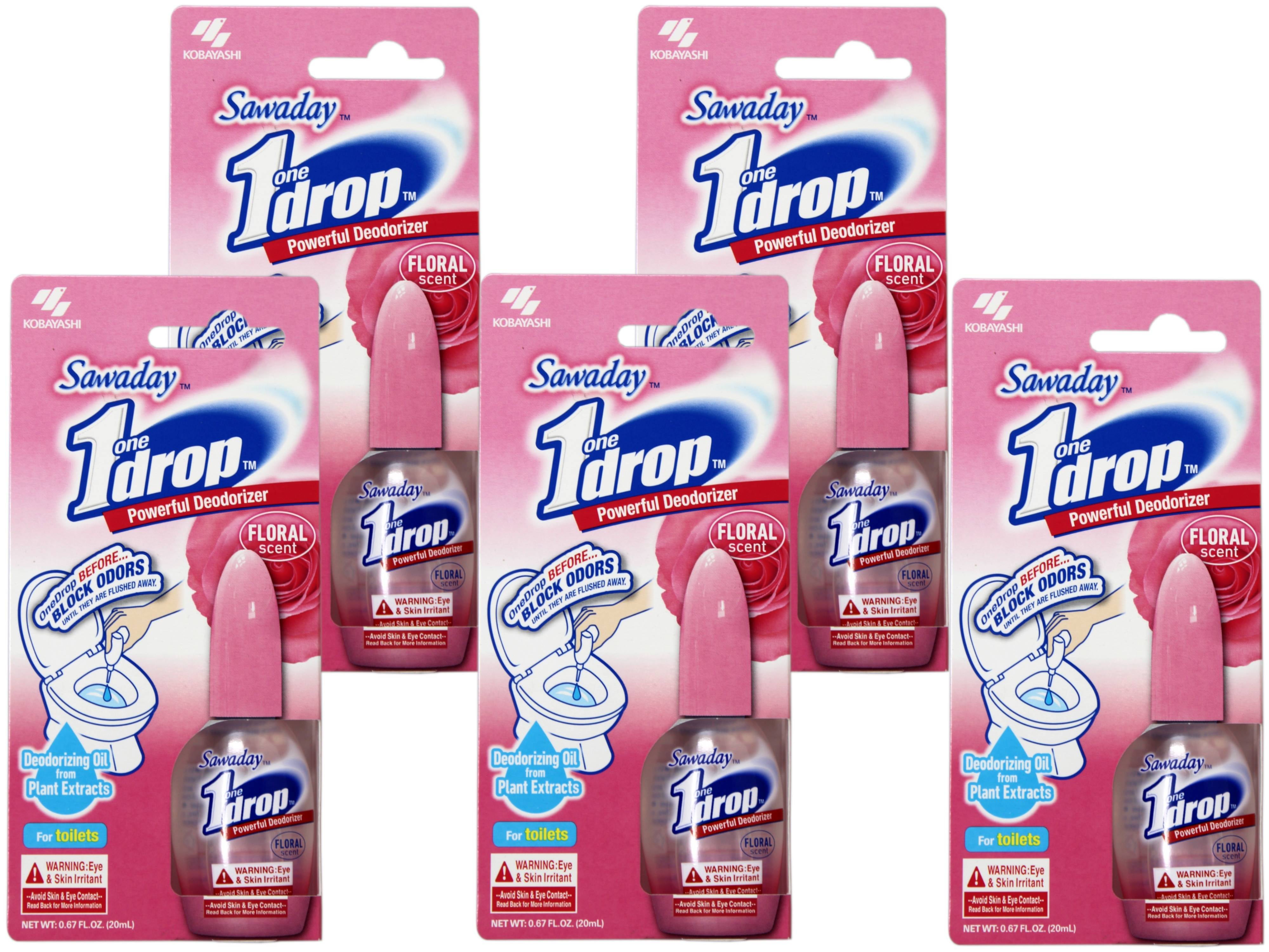 One-Drop Powerful Bathroom Deodorizer for Toilets, Block Odors, Floral ...