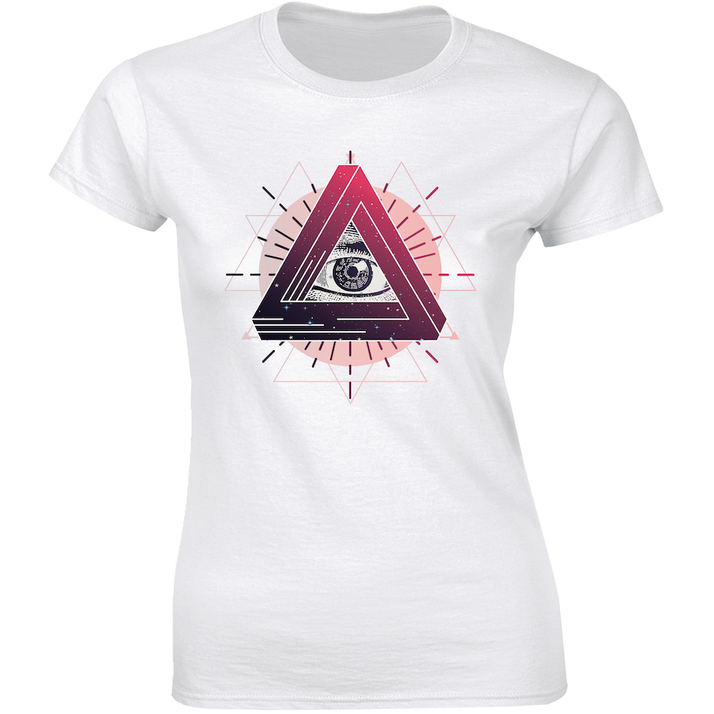 One Eye Pyramid - All Seeing Illuminati Eye Symbol Women's Gift T-Shirt ...