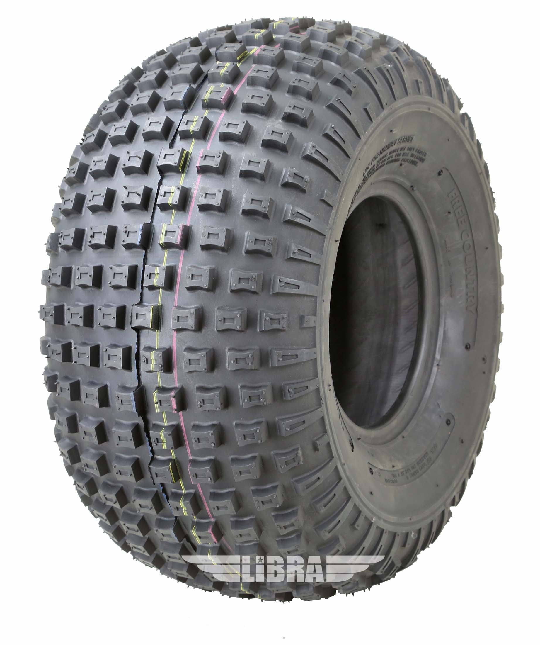 Free Country 4PR ATV Tire 22X11-8 Dimple Knobby D929 for Controlled ...