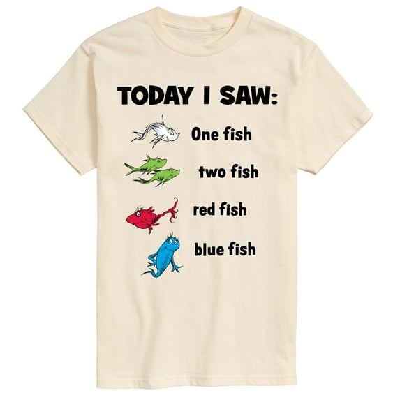 One Fish Two Fish - Today Saw One Fish - Men's Short Sleeve Graphic T ...