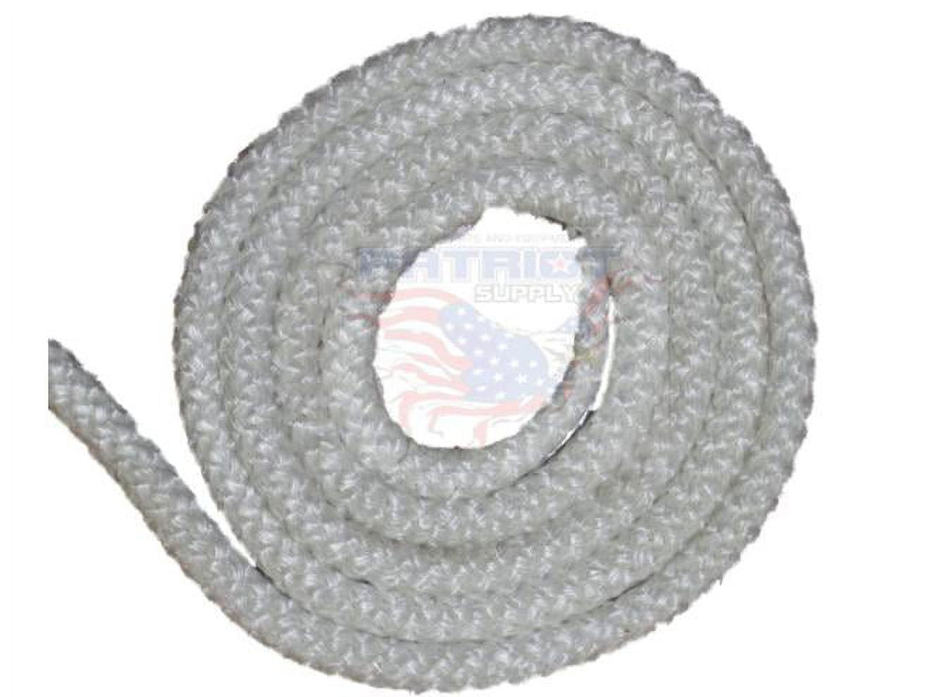 One Foot Of 1/2" High Temperature Braided Round Fiberglass Rope Seal ...