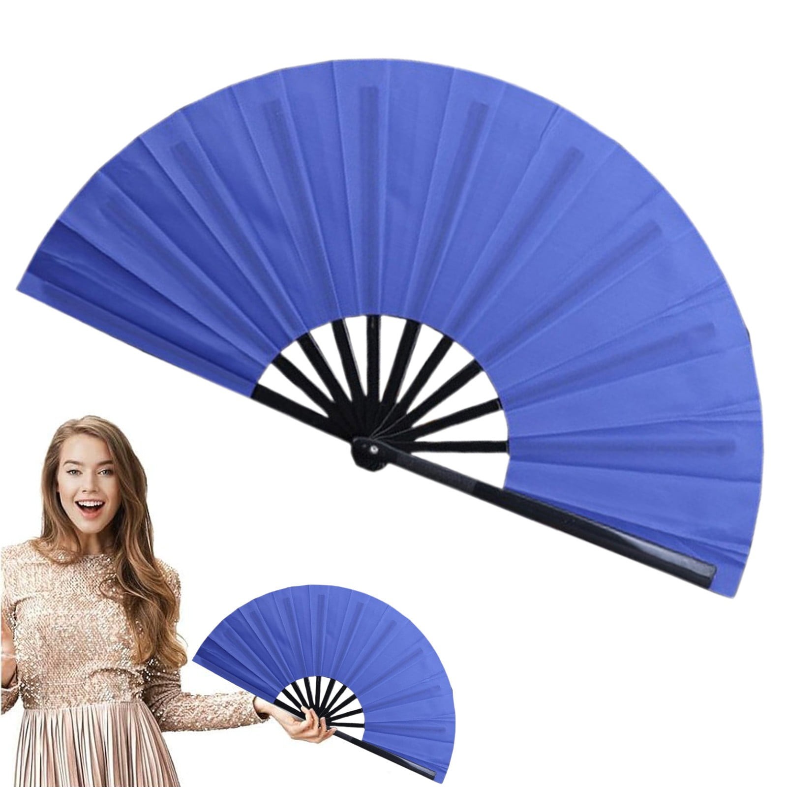 One Foot Plastic Bone Kung Fu Fan-Boots on the Ground Fan Large Folding ...