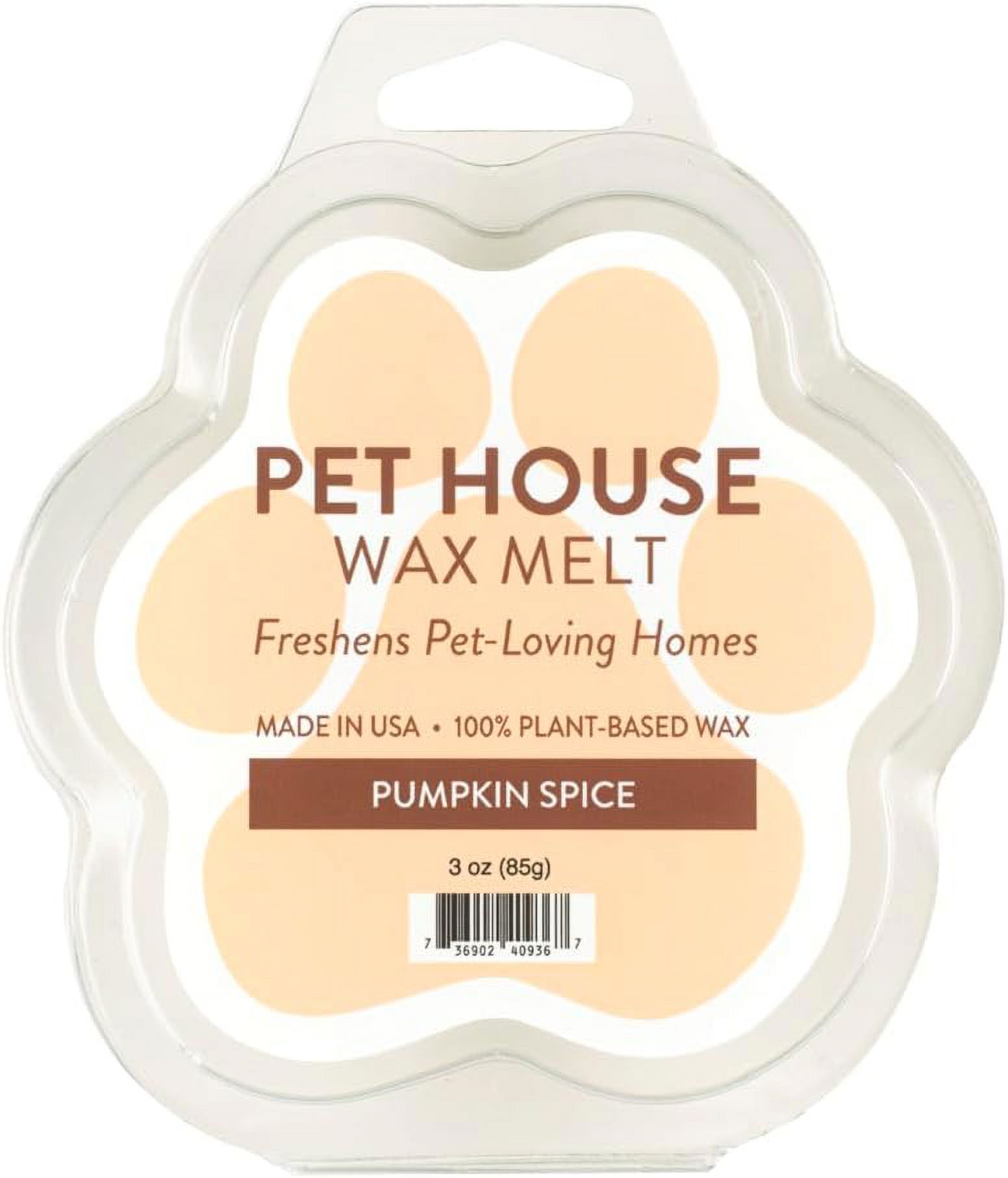 One Fur All Pet House Wax Melts - Pumpkin Spice Pack of 2 - Pet Odor ...