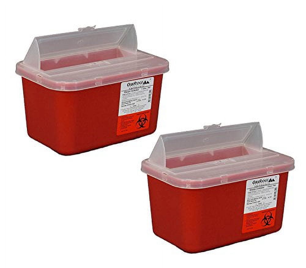 One Gallon Sharps Containers with Pop Up Lid (Two Pack) by Oakridge ...