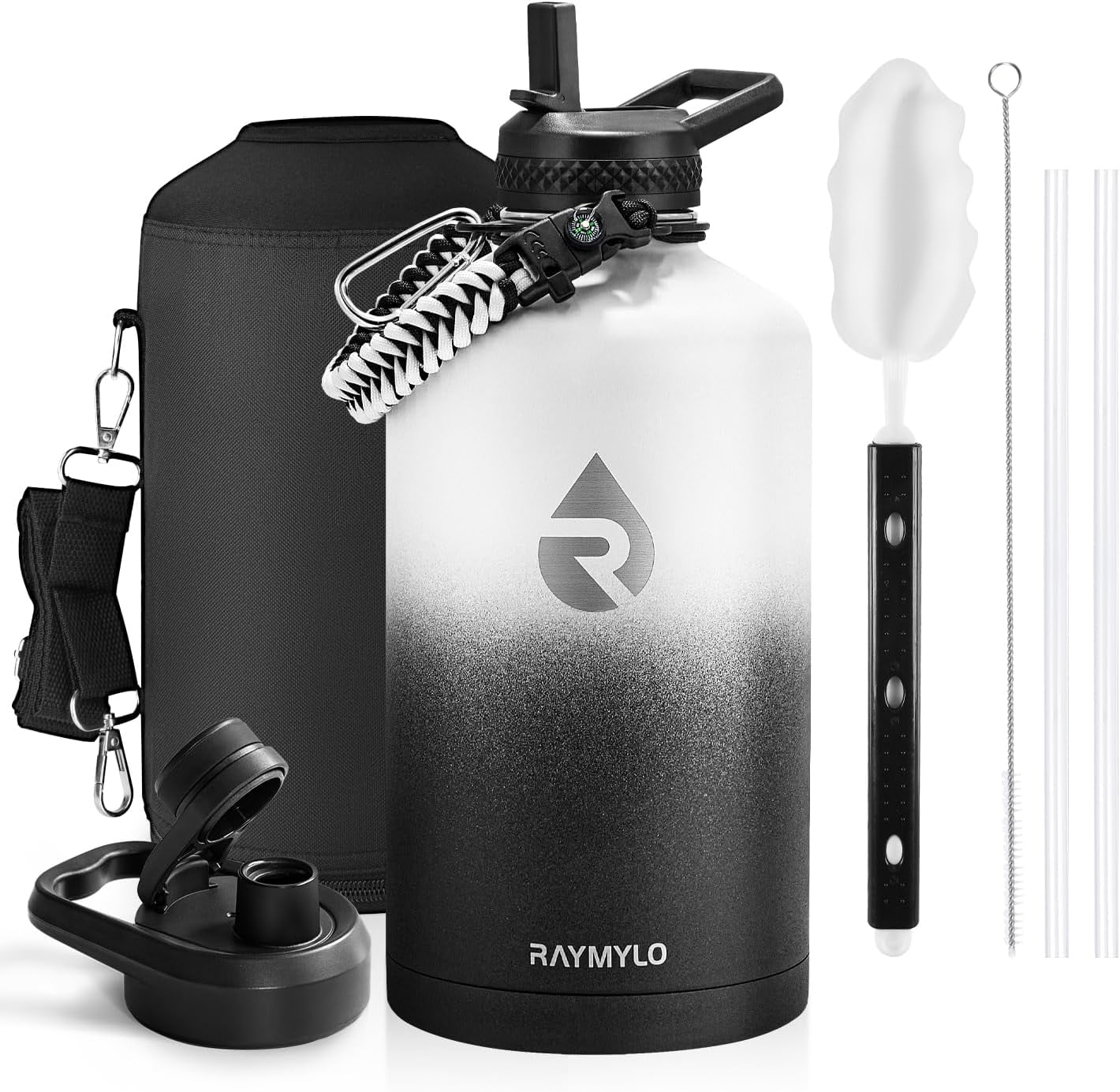 One Gallon Water Bottle Insulated, Triple Walled Vacuum Stainless Steel ...