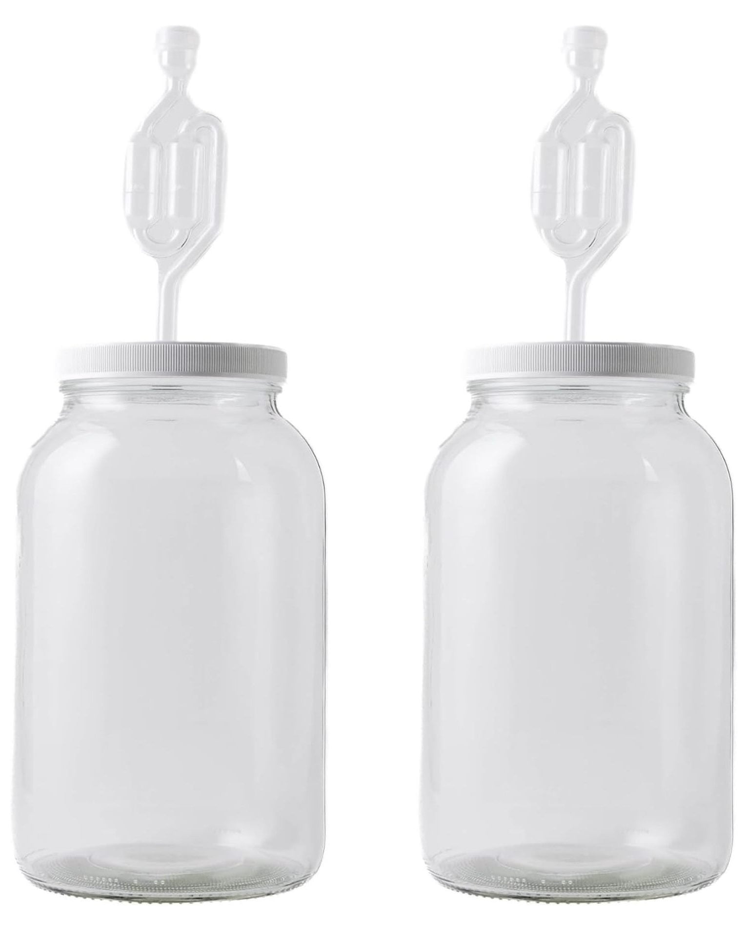 - One Gallon Wide Mouth Jar with Drilled Lid and Twin Bubble Airlock ...