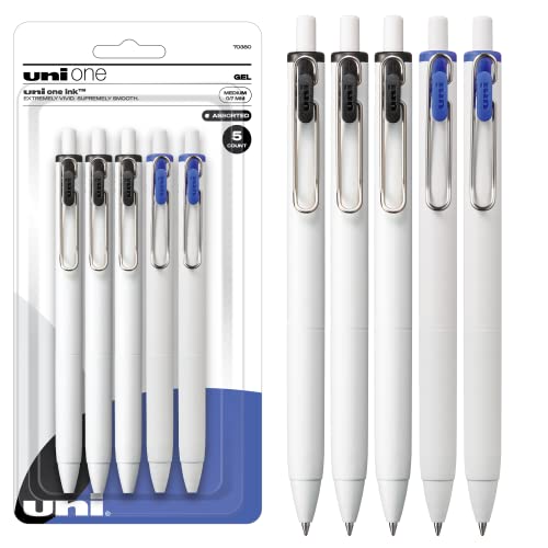 One Gel Pen 5 Pack, 0.7mm Ultra Medium Business Pens, Gel Ink Pens ...