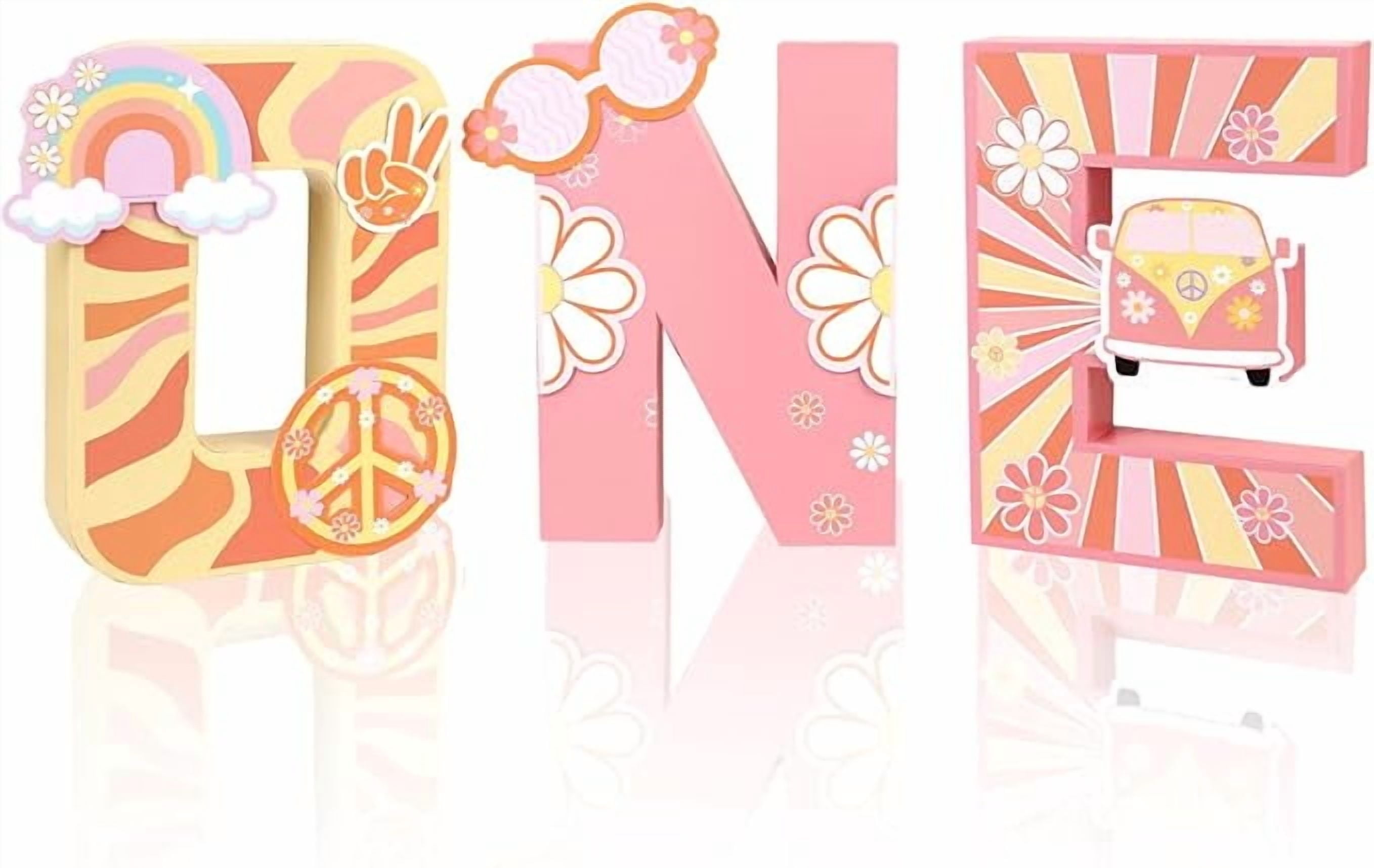 One Groovy Letter Sign for First Birthday, Hippie Groovy 1st Birthday ...