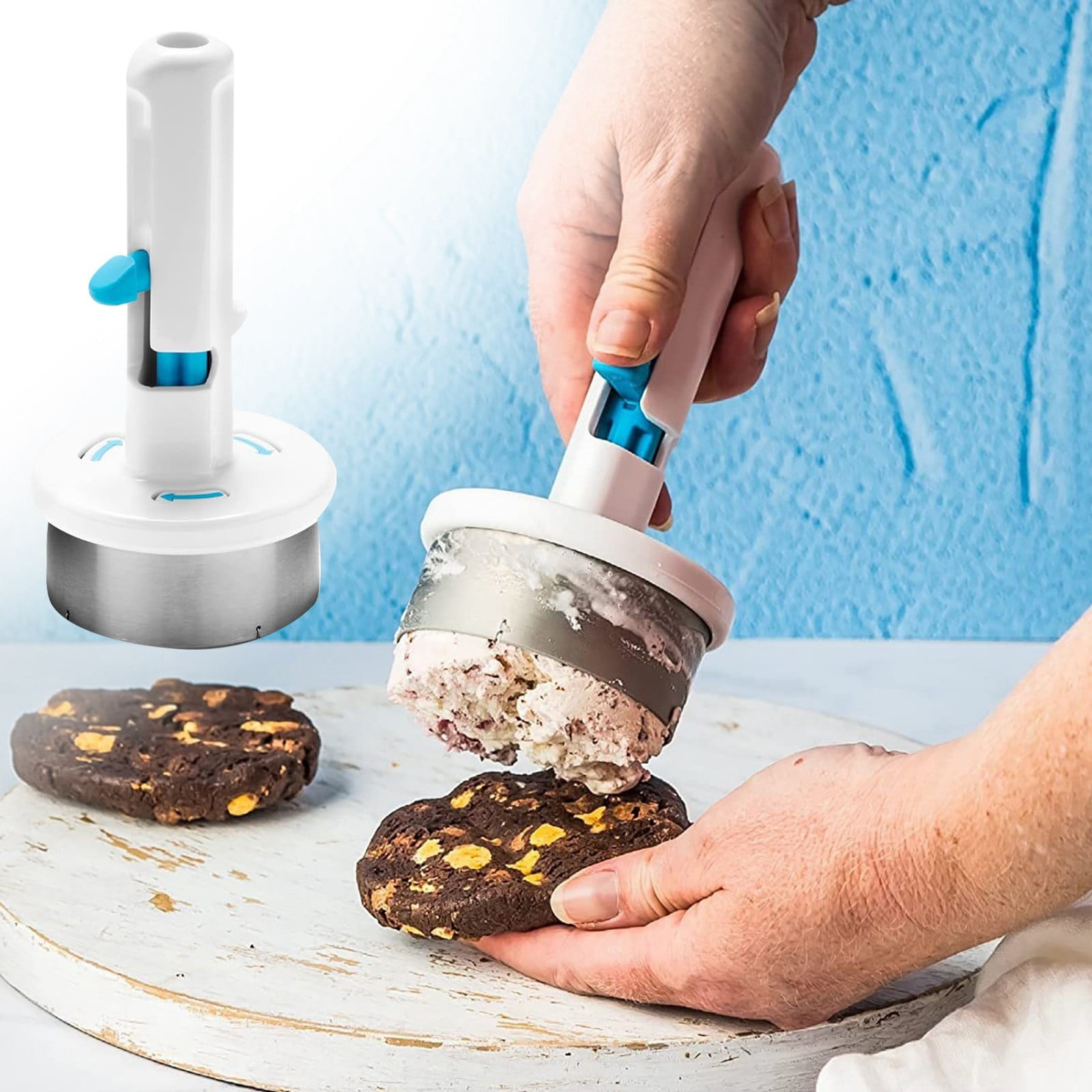 One-Hand Ice Cream Sandwich Scooper, Effortless & Fun Treats Maker, Ice ...