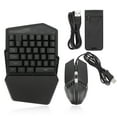 One Hand Keyboard Mouse 35 Keys RGB Backlight Gaming Half Keypad Mouse ...