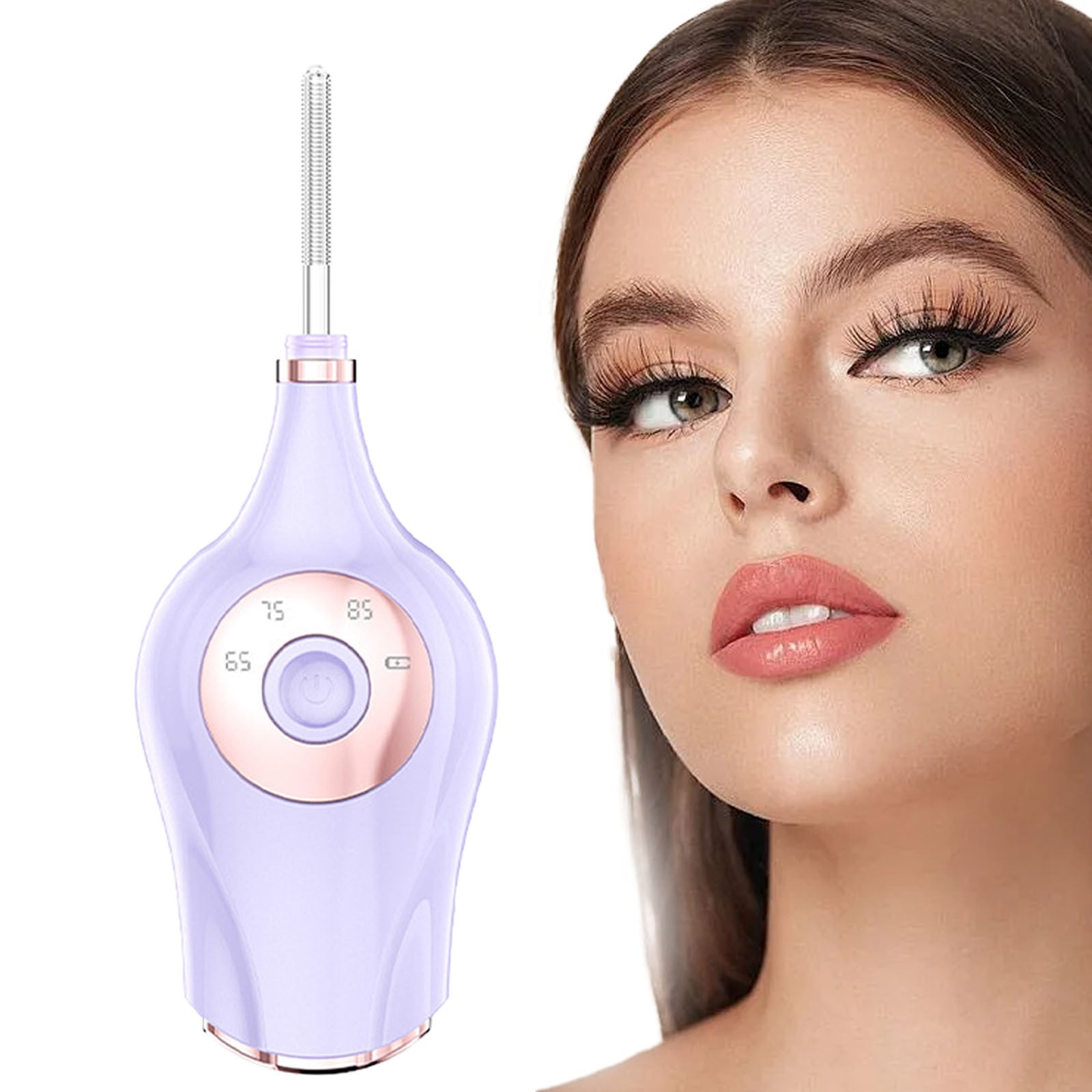 One-Hand Operation Heated Lash Curling Tool 2025 New Portable Heated ...