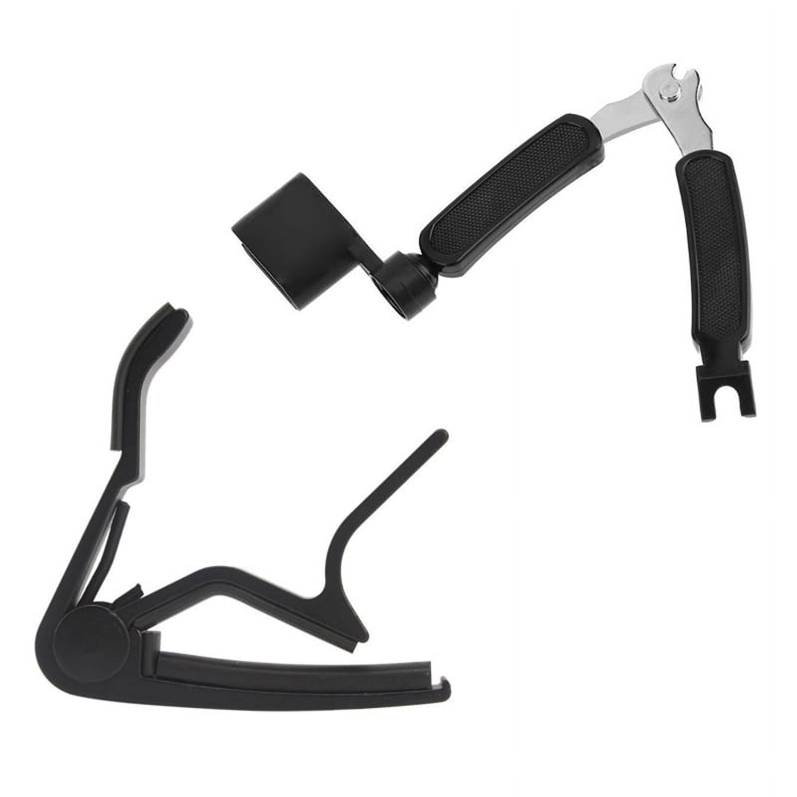 One Hand Quick Change Capo with Guitar Peg String Winder + String Pin ...