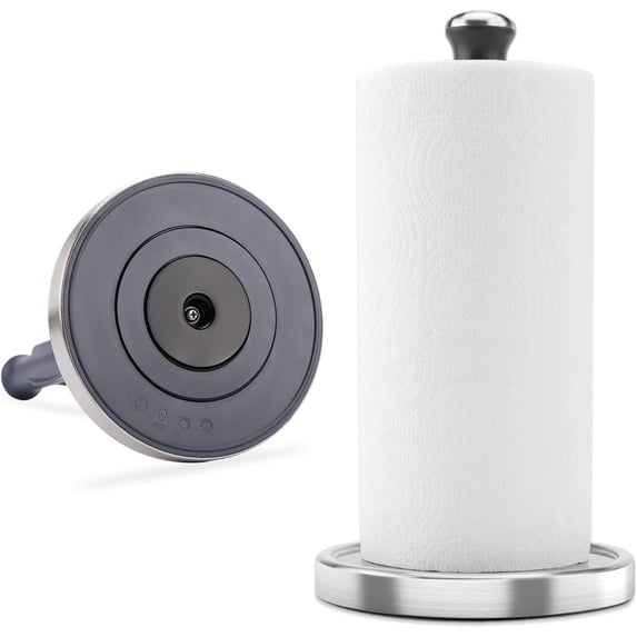One-Handed Countertop Paper Towel Holder, Rotation Freestanding Kitchen ...