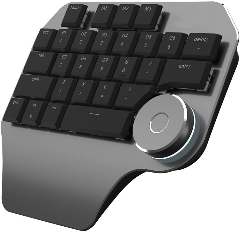 One Handed Gaming Keyboard, Plug and Play Mini Gaming Keyboard, with ...