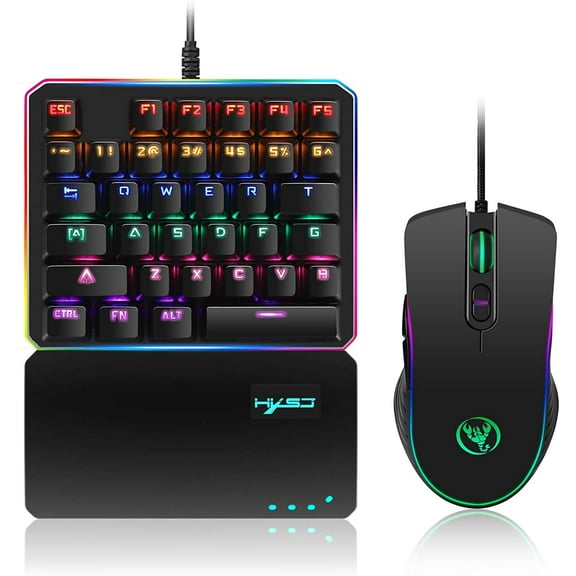 Gaming Keyboard and Combo, K1 Backlit Wired Keyboard with 104 Key ...