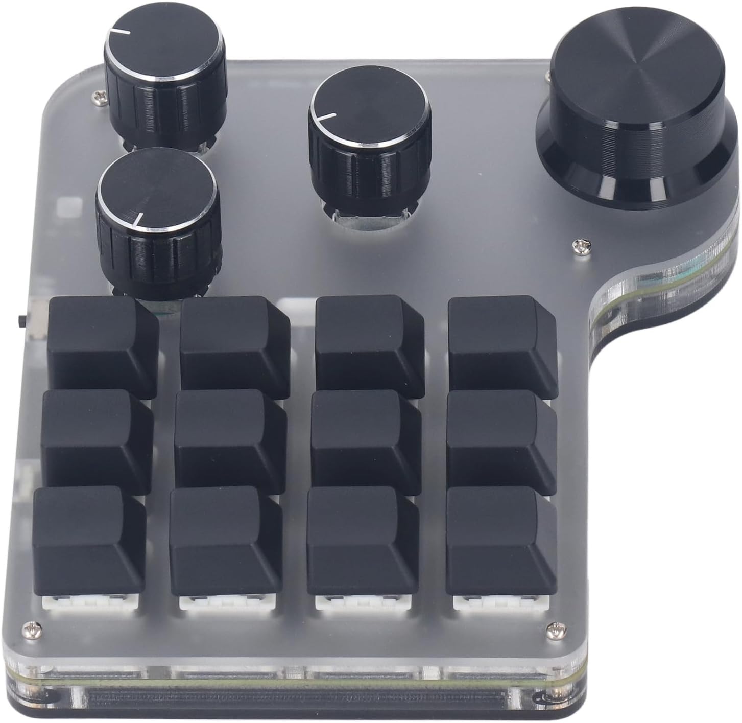 One Handed Keyboard, Programmable Keypad, 3 Modes 12 Keys 4 Knobs Blue ...