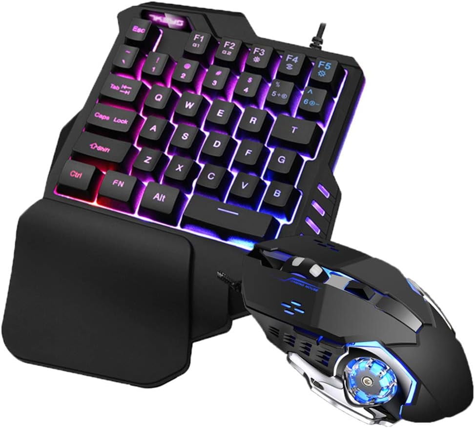 One-Handed Keyboard Small 35keys Gaming Keypad with Ergonomic Feel Wide ...