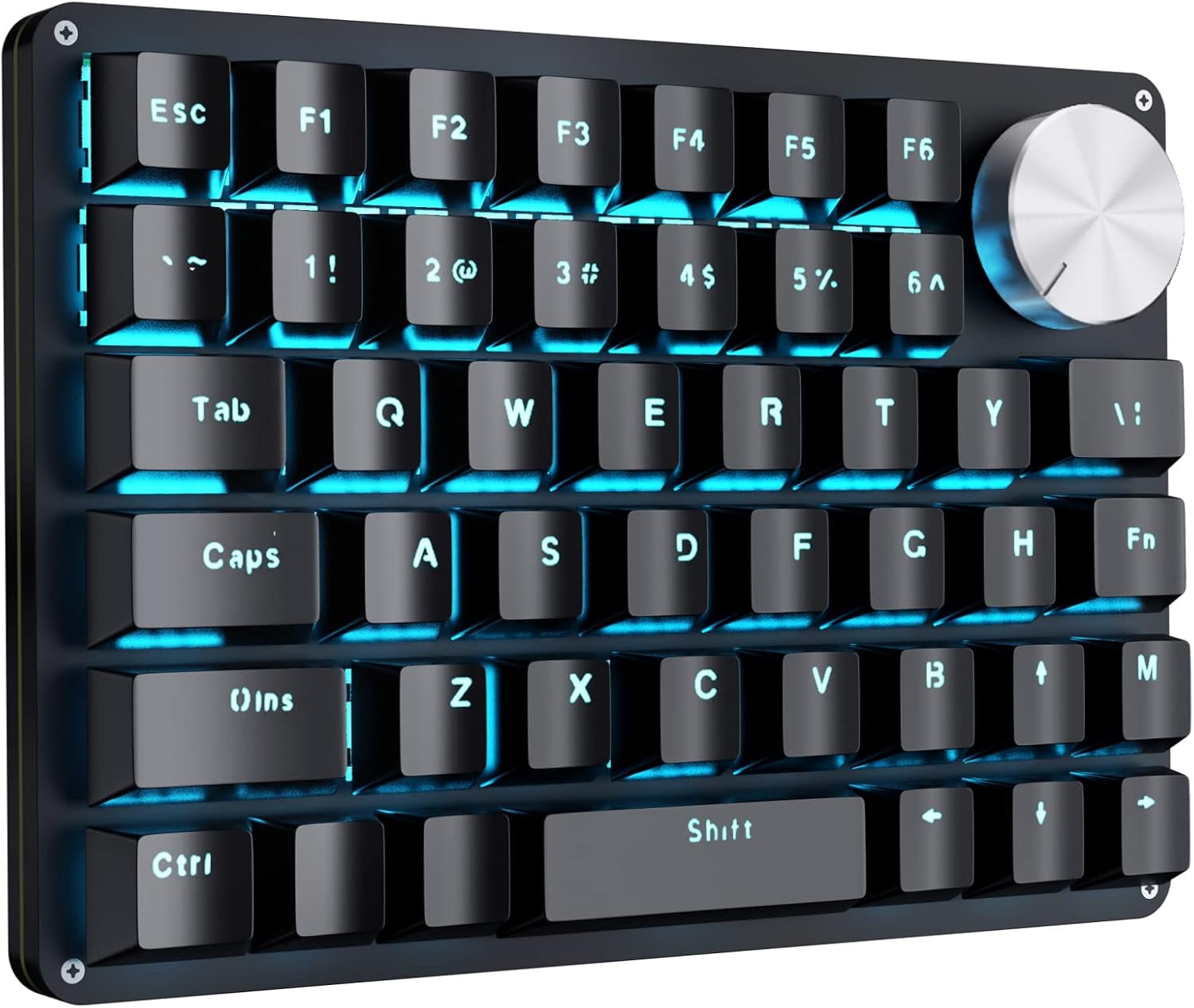 One Handed Mechanical Gaming Keyboard with 24 Macro Keys, 45-Key Fully ...