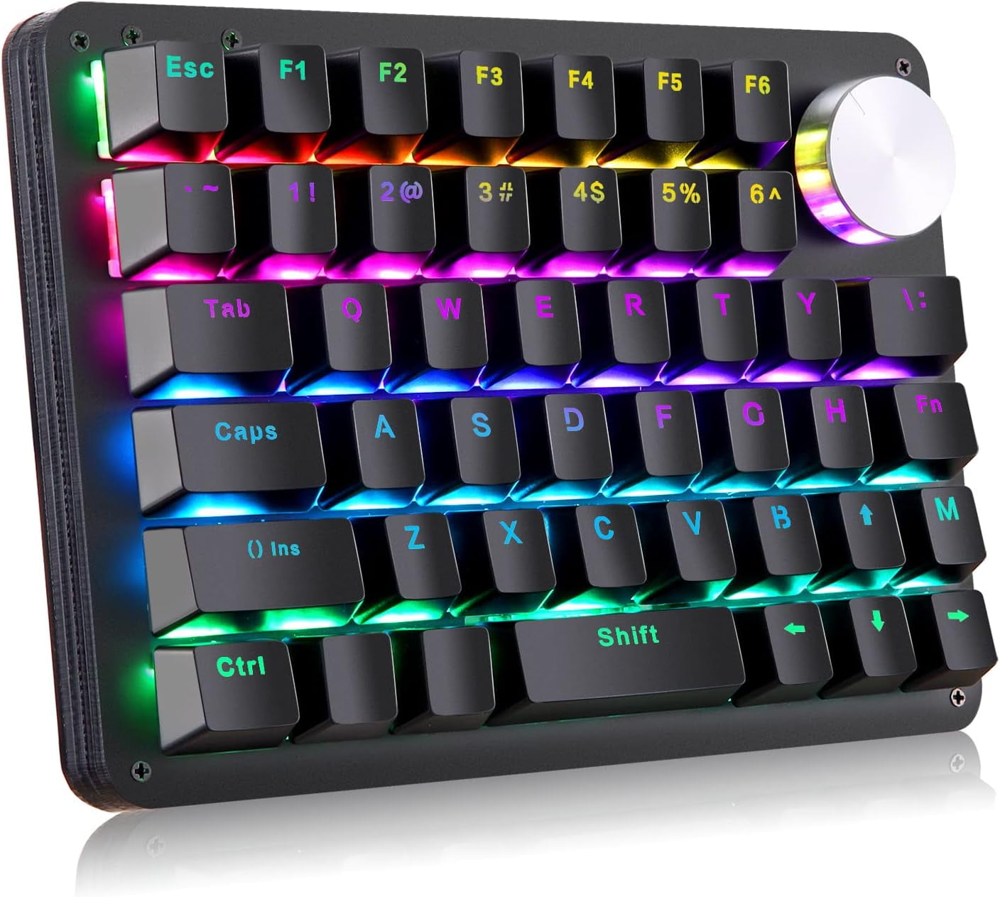 One Handed Mechanical Gaming Keyboard with 24 Macro Keys, 45-Key Fully ...